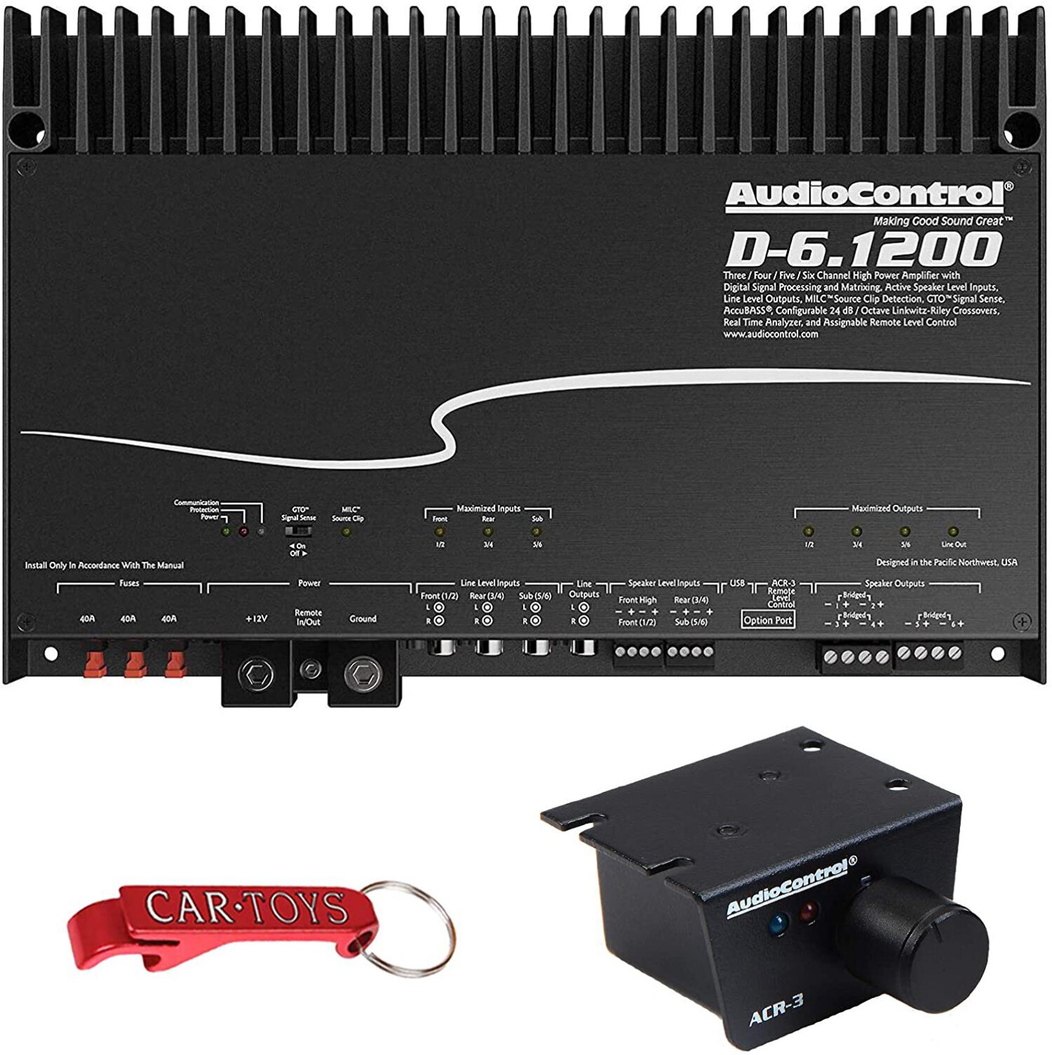 AudioControl D-6.1200 3/4/5/6-Channel Car Amplifier and ACR-3 Remote ...