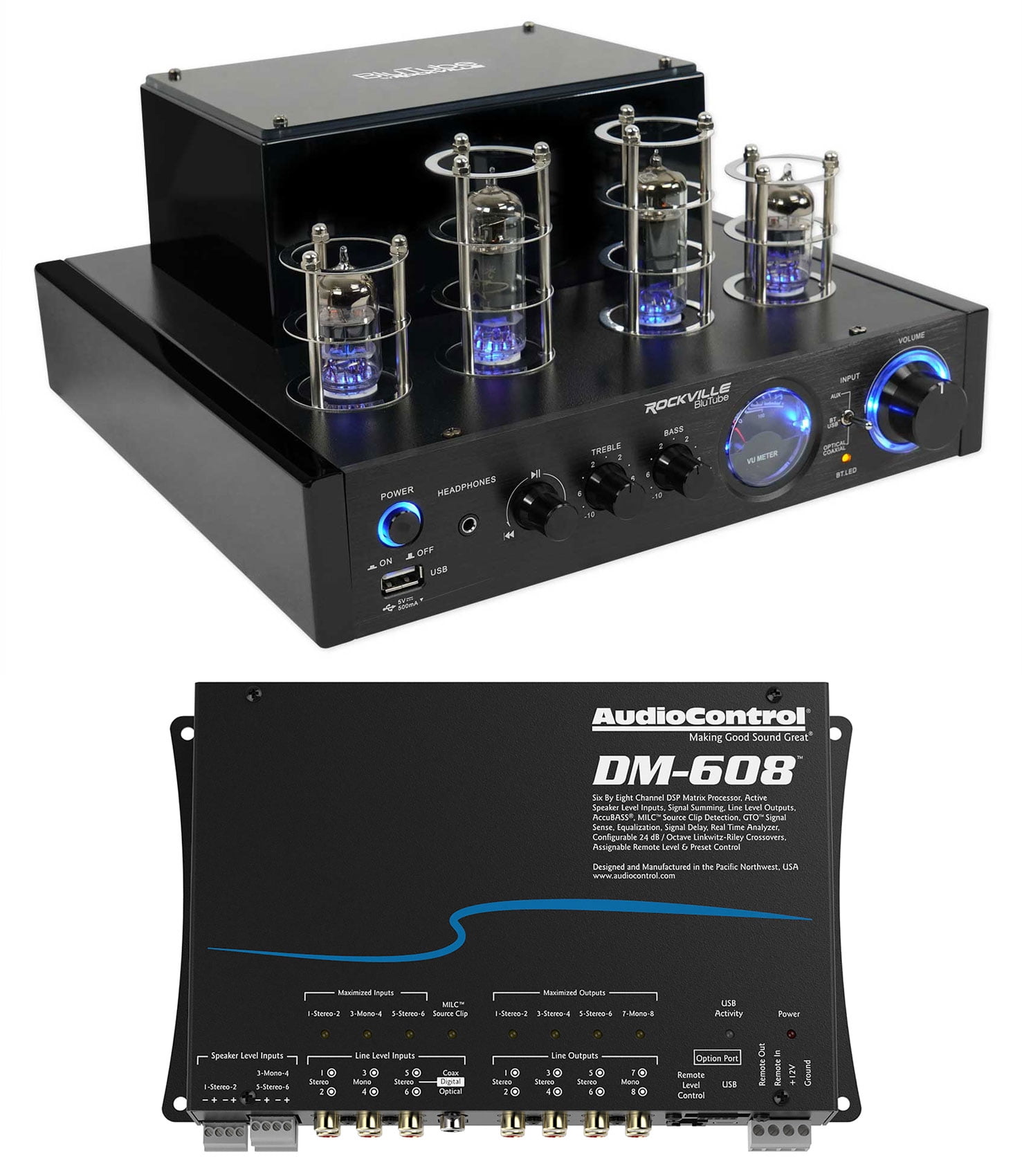 AudioControl DM-608 6 x 8 out Matrix DSP Digital Sound Processor+Tube ...