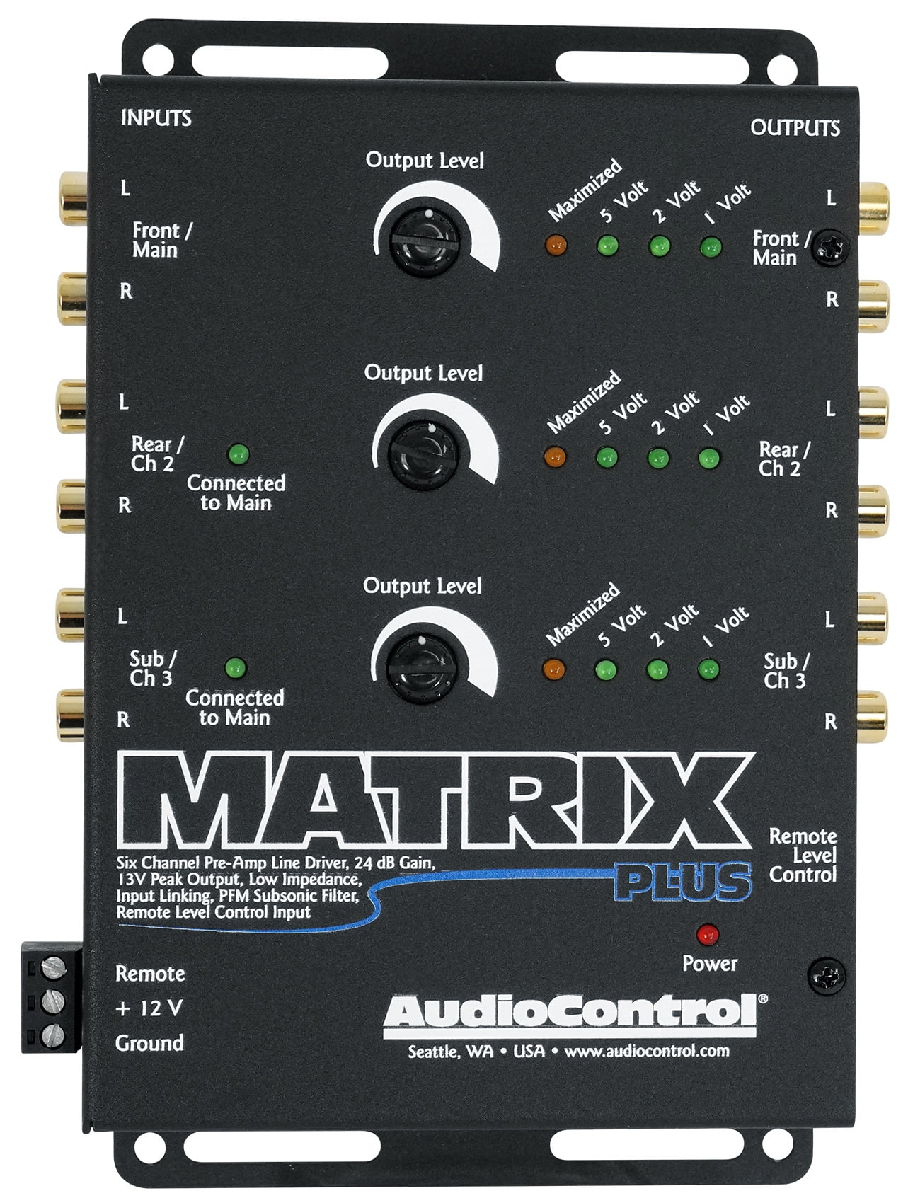 Free Shipping! AudioControl Matrix Plus 6 Channel 13 Volt 24dB Gain ...