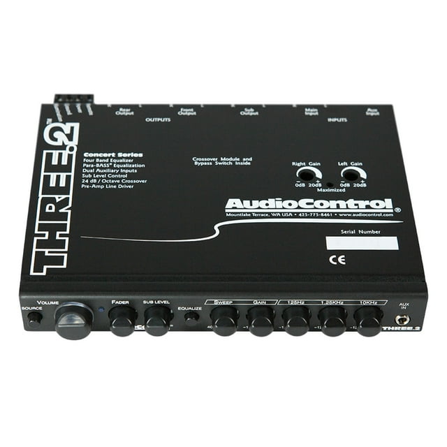 AudioControl Three.2 In-Dash Equalizer/Crossover with AUX Inputs ...