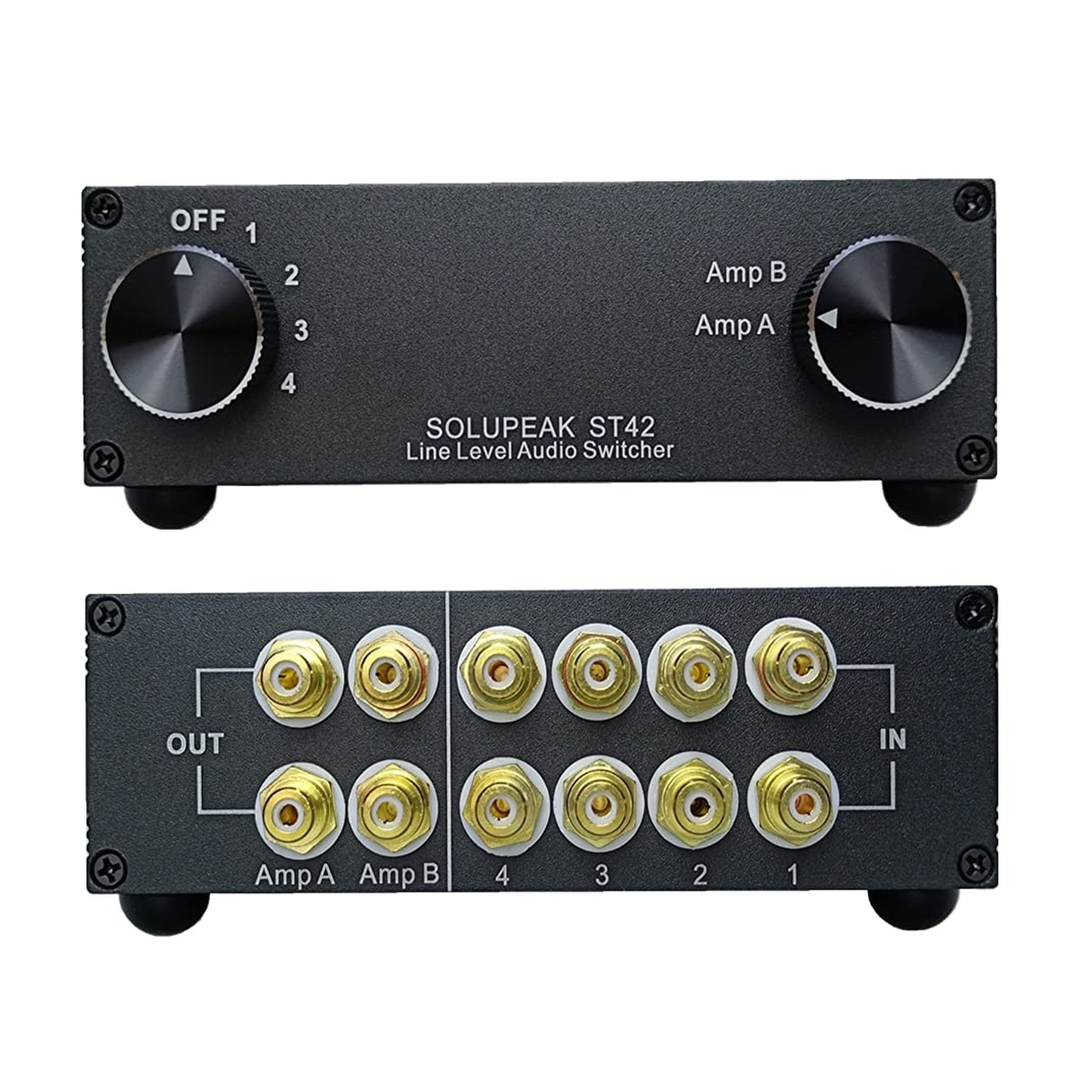 AudioFlex 4-Way RCA Signal Selector Switcher for Versatile Connections ...
