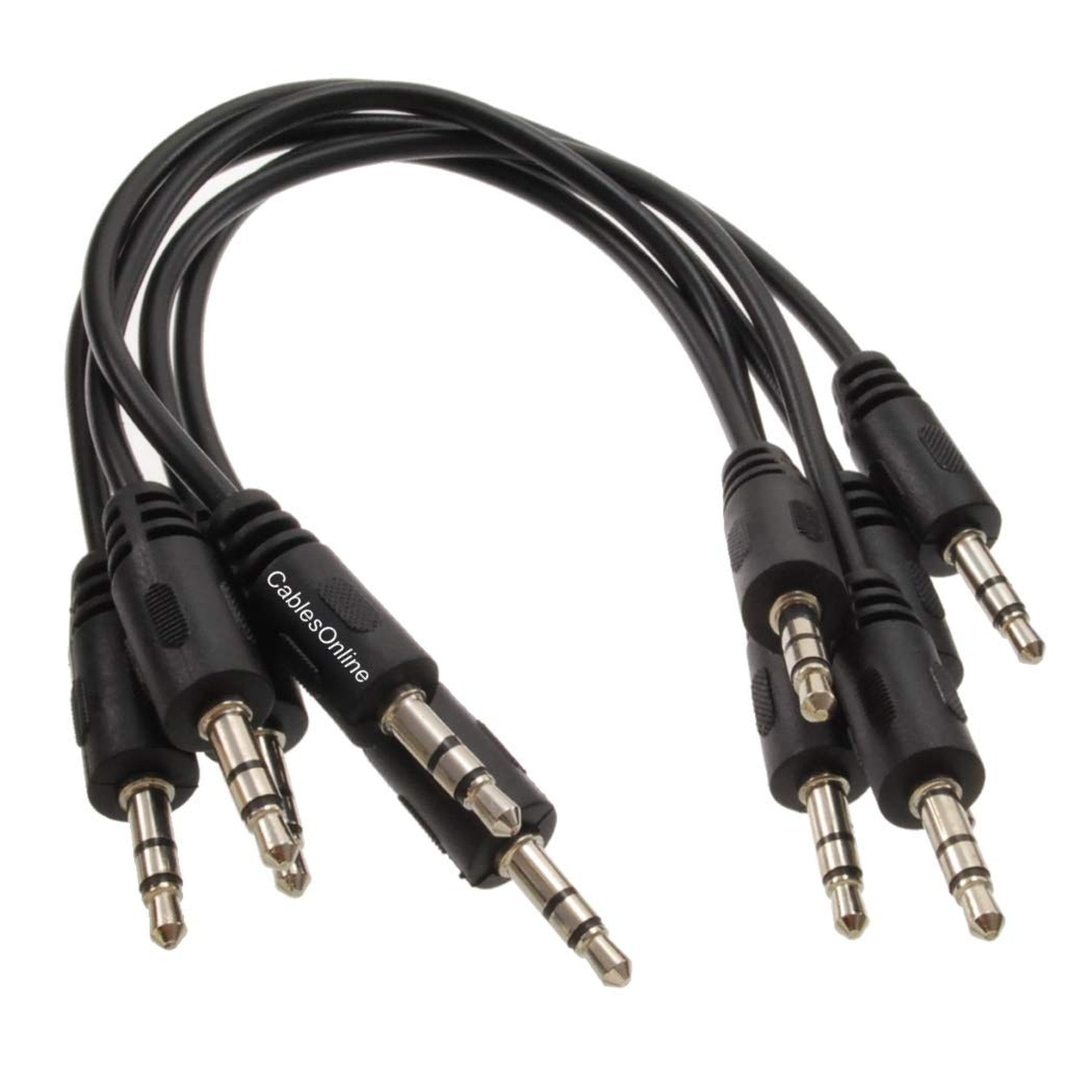 AudioLink 5-Pack Short Jumper 3.5mm Male to Male Stereo Cables ...