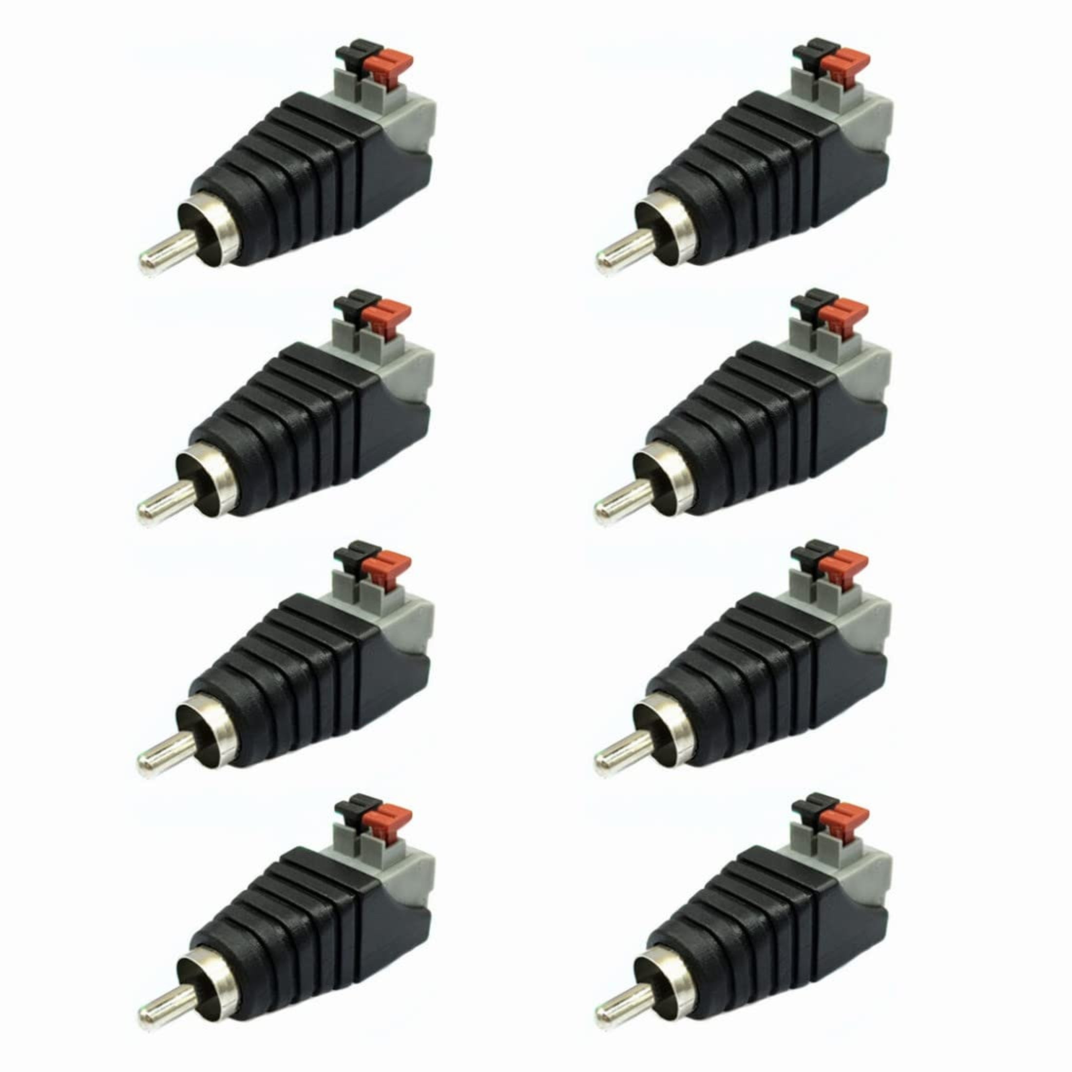 AudioLink Speaker Wire to RCA Connector Adapter Set 8 Pieces - Walmart.com