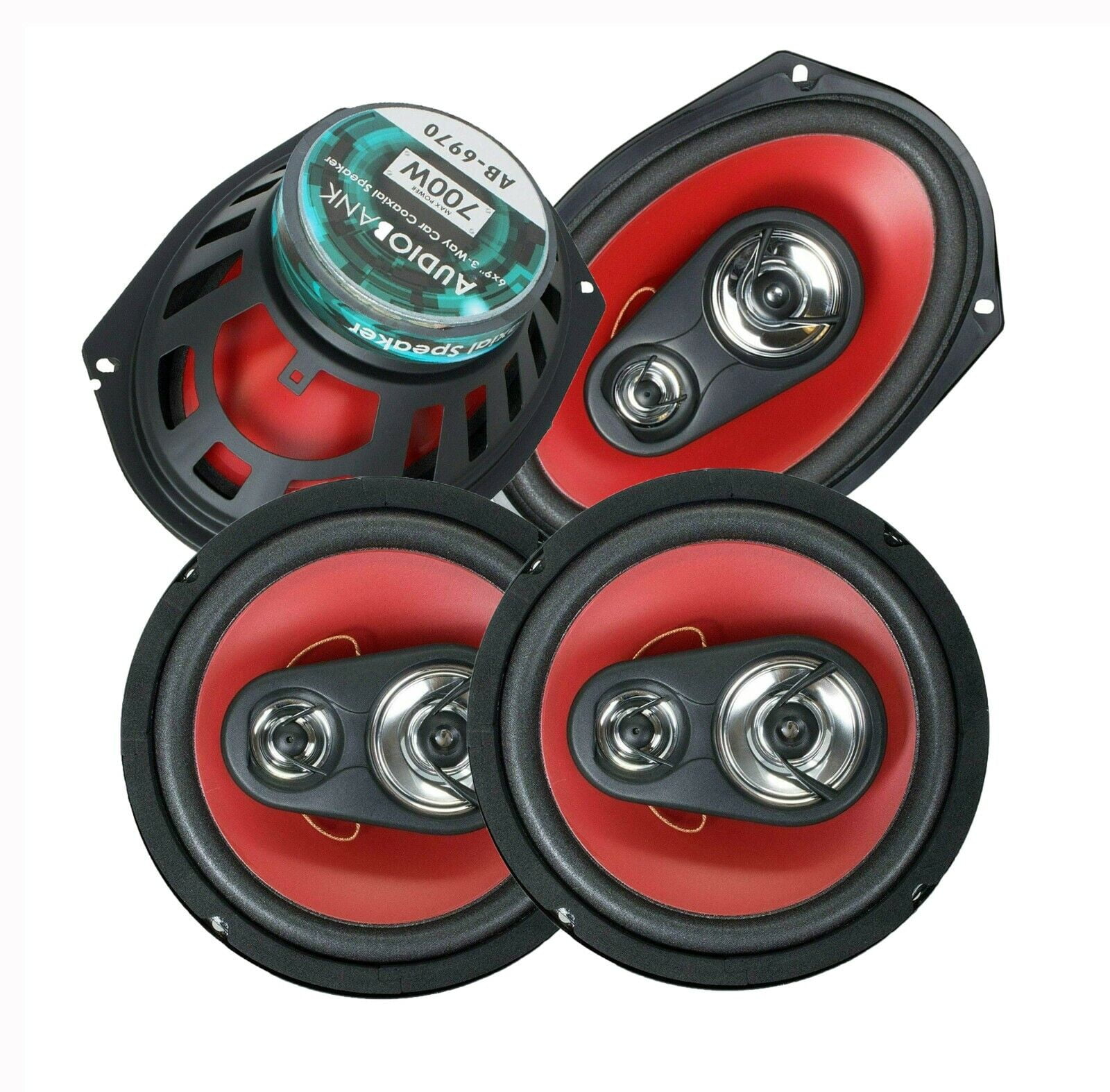 ADW Bundle 6x9" + 6.5" 3-Way 2200W MAX Car Audio Stereo Speakers - 4 ...
