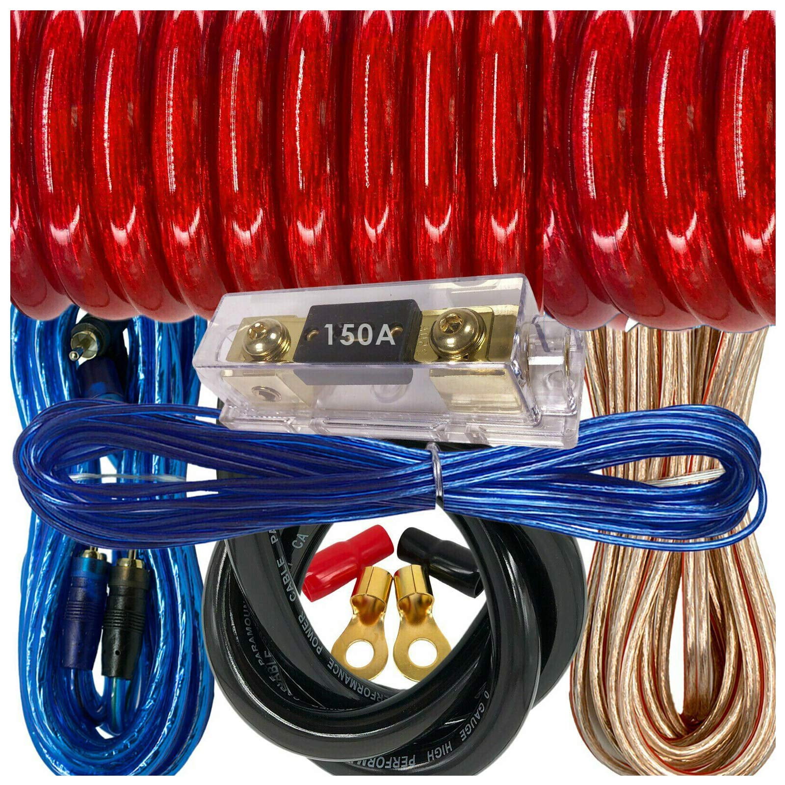 Audiobank Complete 0 Gauge 6000 Watts Car Amplifier Installation Power ...