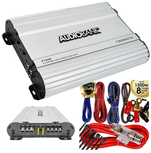 Audiobank P1502 2 Channels Amplifier 2 Ohm Stable 1500 Watts Peak Power ...