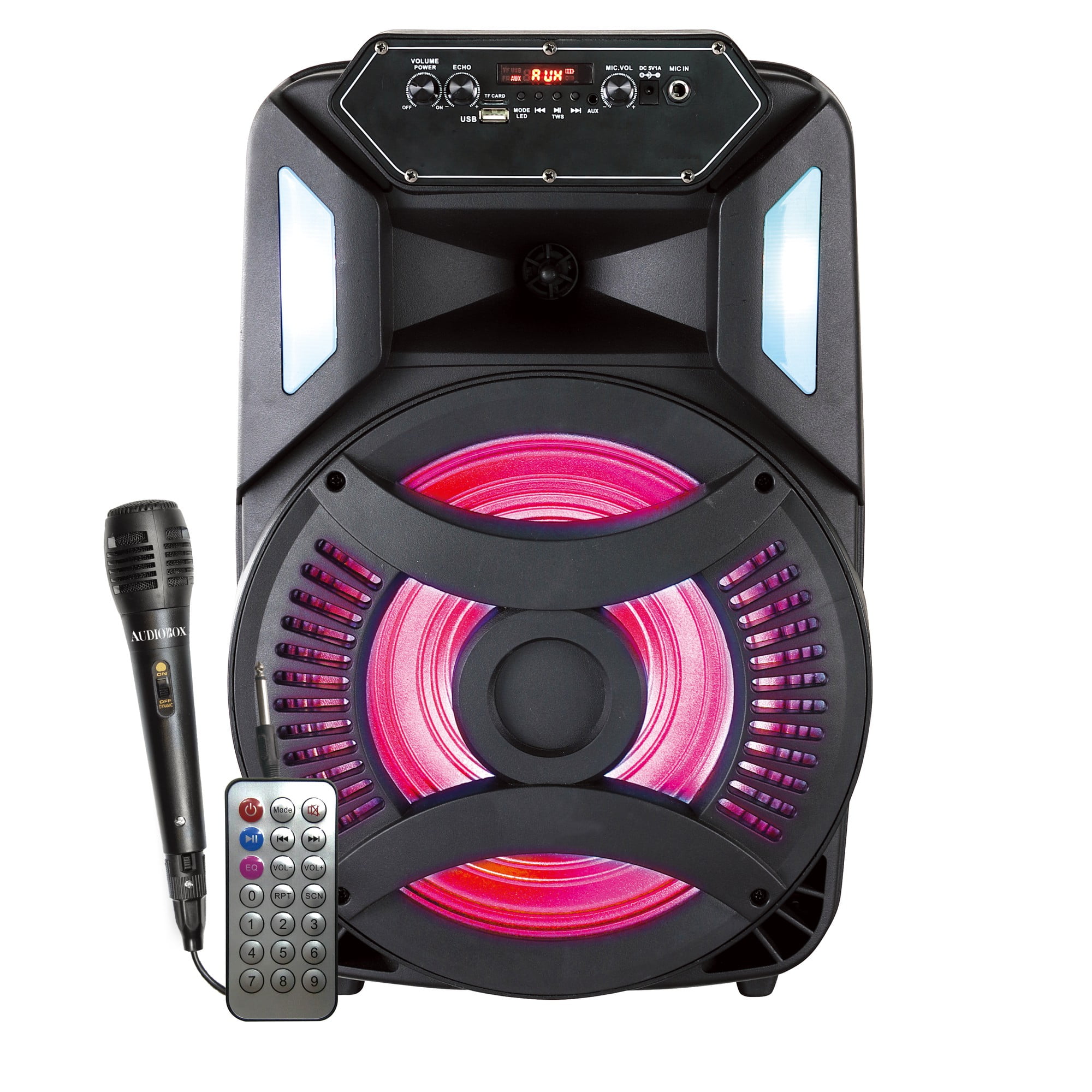Audiobox ABX-126R 12" Loud Portable Karaoke Party Speaker with Light ...