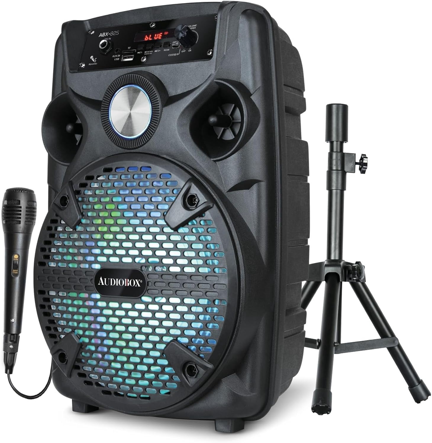 Audiobox ABX-82S Portable 8" PA Speaker with Stand, WaveSync ...