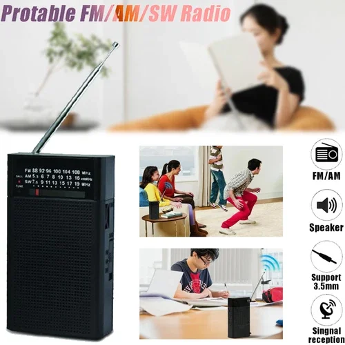 Audiobox Rx-3 Am Fm Sw Portable Pocket Radio With Telescoping Antenna ...