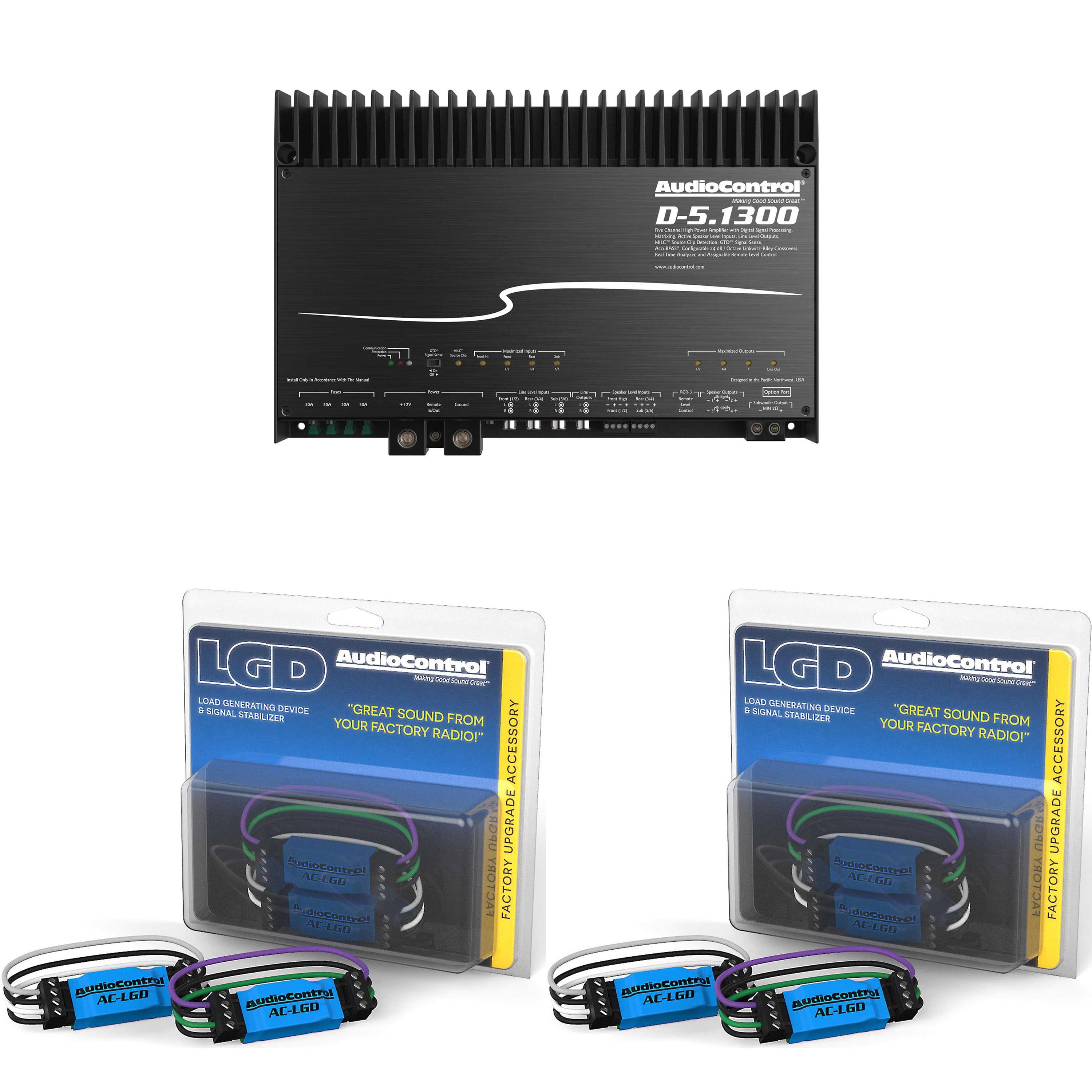 Audiocontrol D-5.1300 High Power DSP Multi-Channel Amplifier With ...