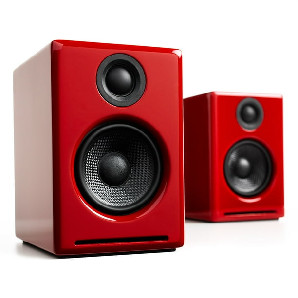 Audioengine A2+ Premium Powered Wireless Desktop Speakers - Pair (Red ...
