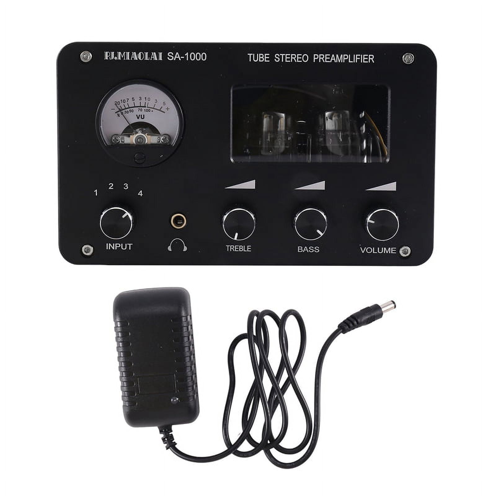 Audiophile Tube Preamp 4-Input 2-Output HIFI Preamp with Built-in VU ...