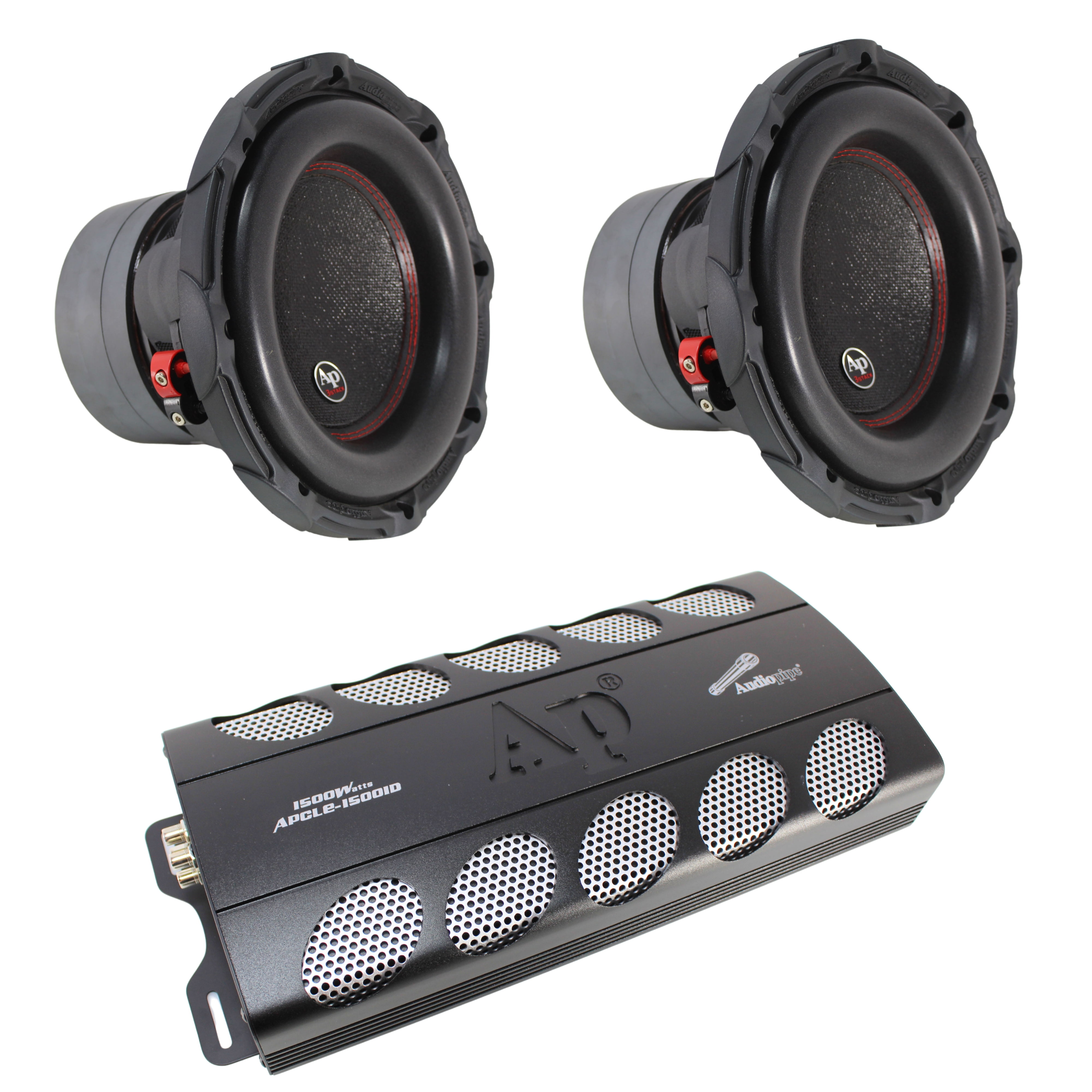 Audiopipe 10" BDC3 Subwoofer Combo 1400W RMS w/ 1500W 1 Ohm Monoblock ...