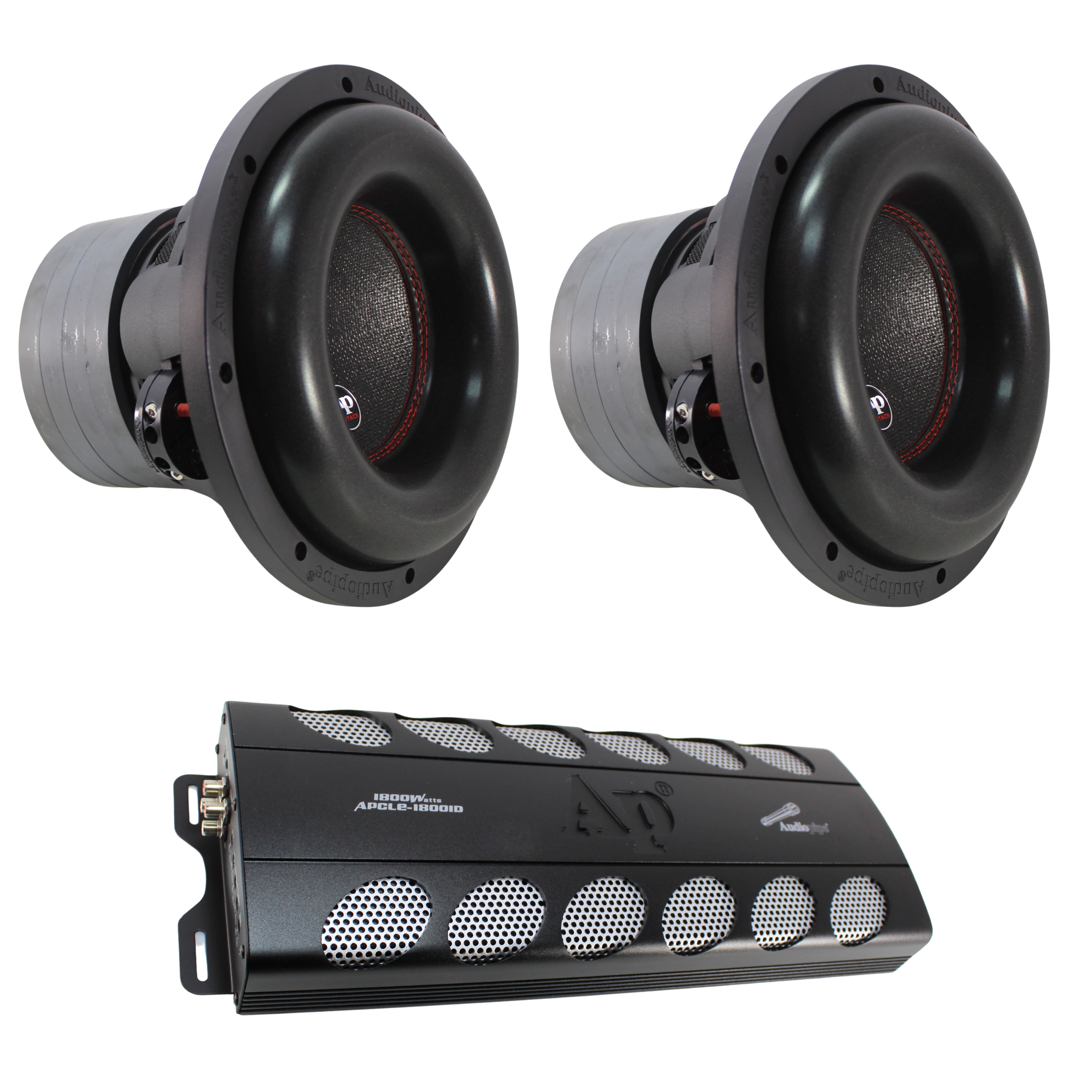 Audiopipe 10" BDC4 Subwoofer Combo 1800W RMS w/ 1800W 1 Ohm Monoblock Amplifier - Walmart.com