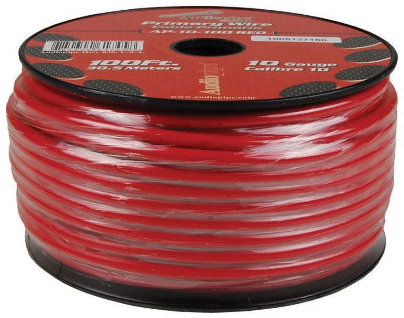 Audiopipe 10 Gauge 100Ft Primary Wire Red AP10100RD - Walmart.com