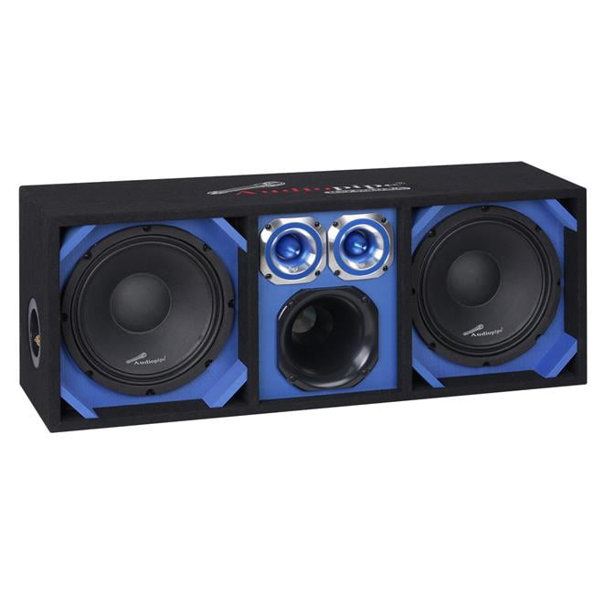 Audiopipe AP-CHU-1028BLU 1000W Max Blue Face 10 Churro Style Enclosure ...