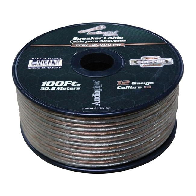 Audiopipe 12 Gauge 100% Copper Series Speaker Wire - 100 Foot Roll ...