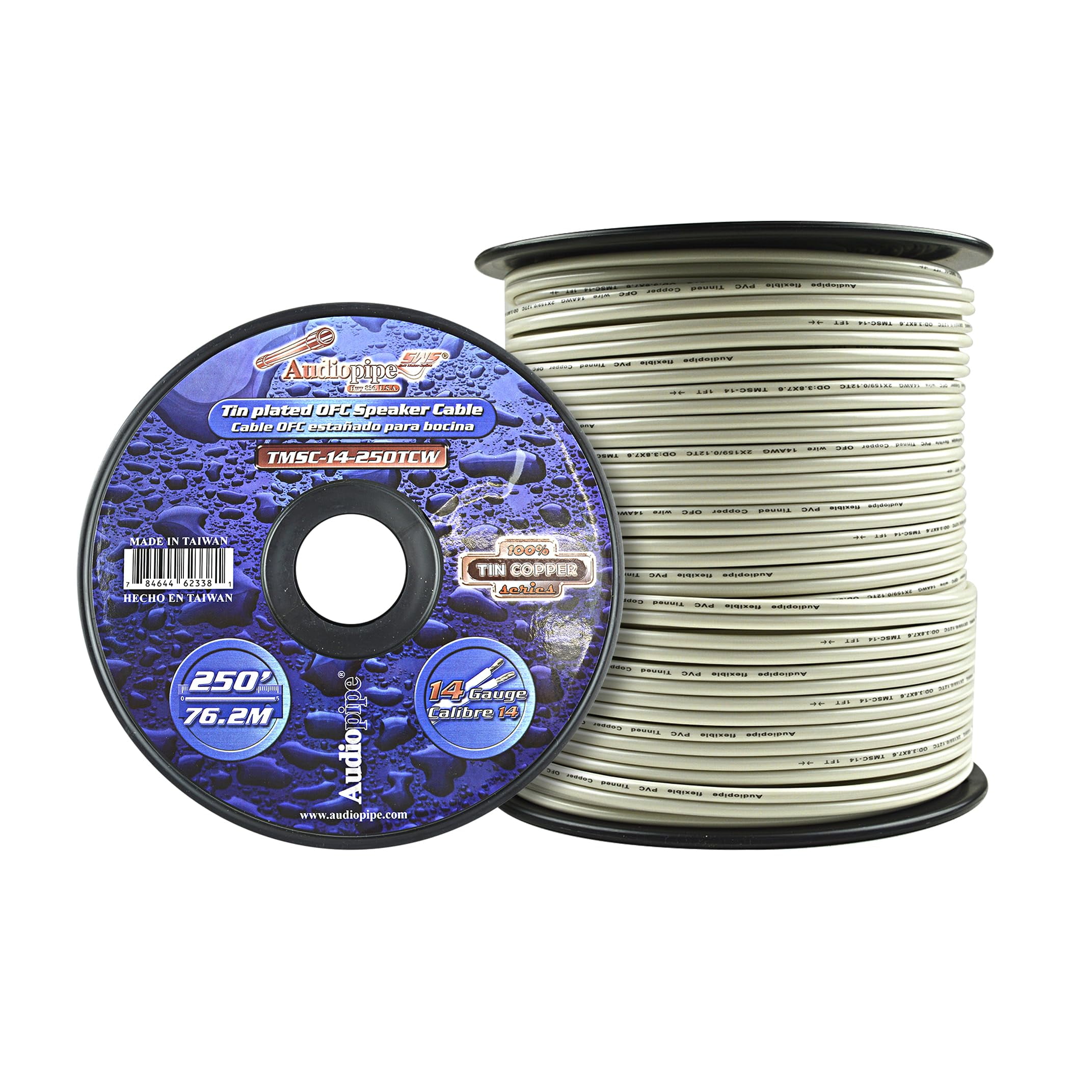 Audiopipe 14 GA Stranded OFC Tinned Copper Marine Power/Ground Wire ...