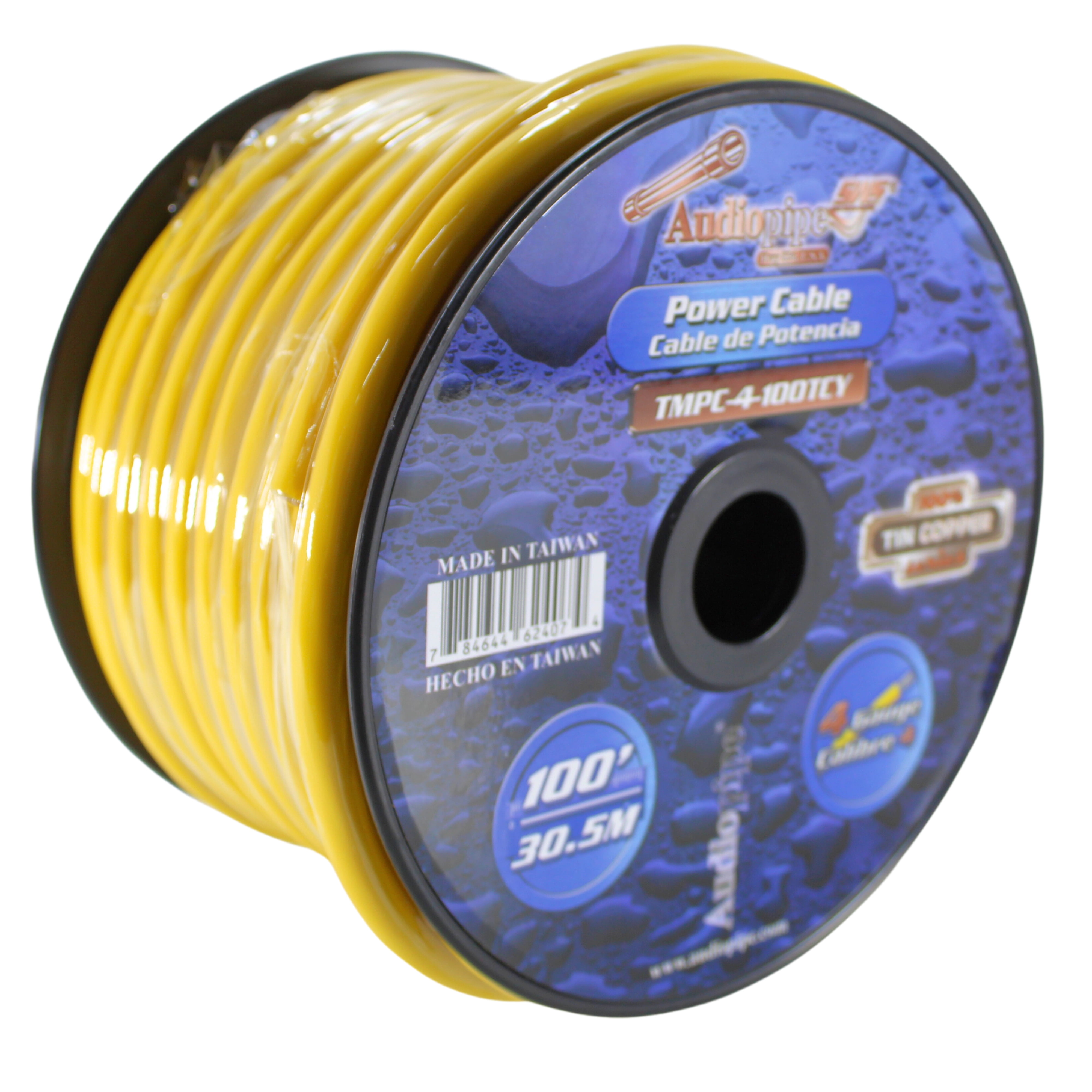 Audiopipe 4 GA Stranded OFC Tinned Copper Marine Power/Ground Wire ...