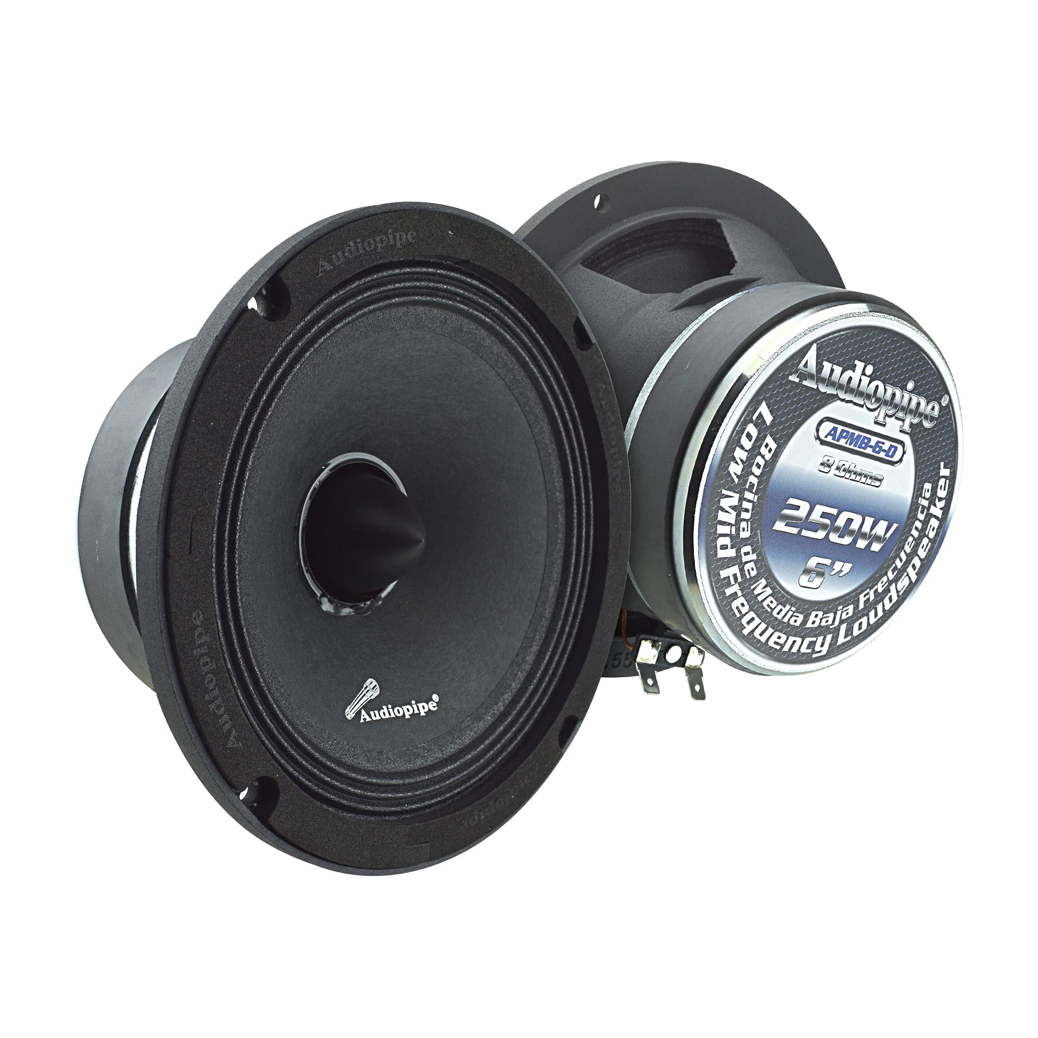 Audiopipe 6â€ Low Mid Frequency Speaker 125W RMS/250W Max 8 Ohm (Sold ...