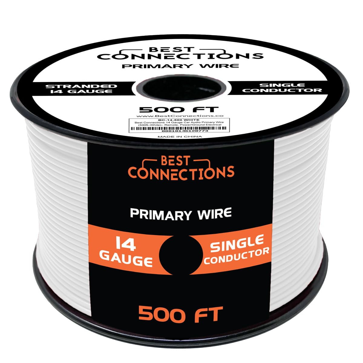Audiopipe 14 Gauge 500ft White Primary Wire, Single Conductor - Walmart.com
