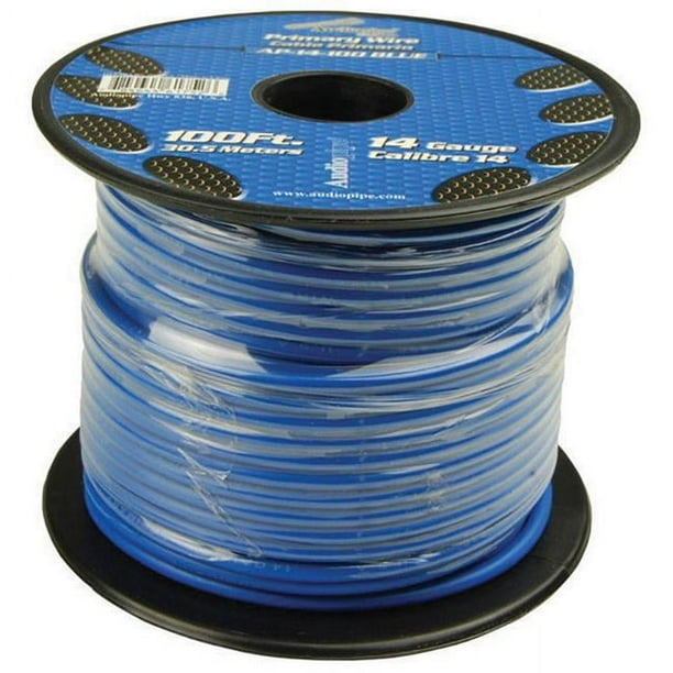 Audiopipe 14 Gauge 100Ft Primary Wire Blue - Walmart Business Supplies