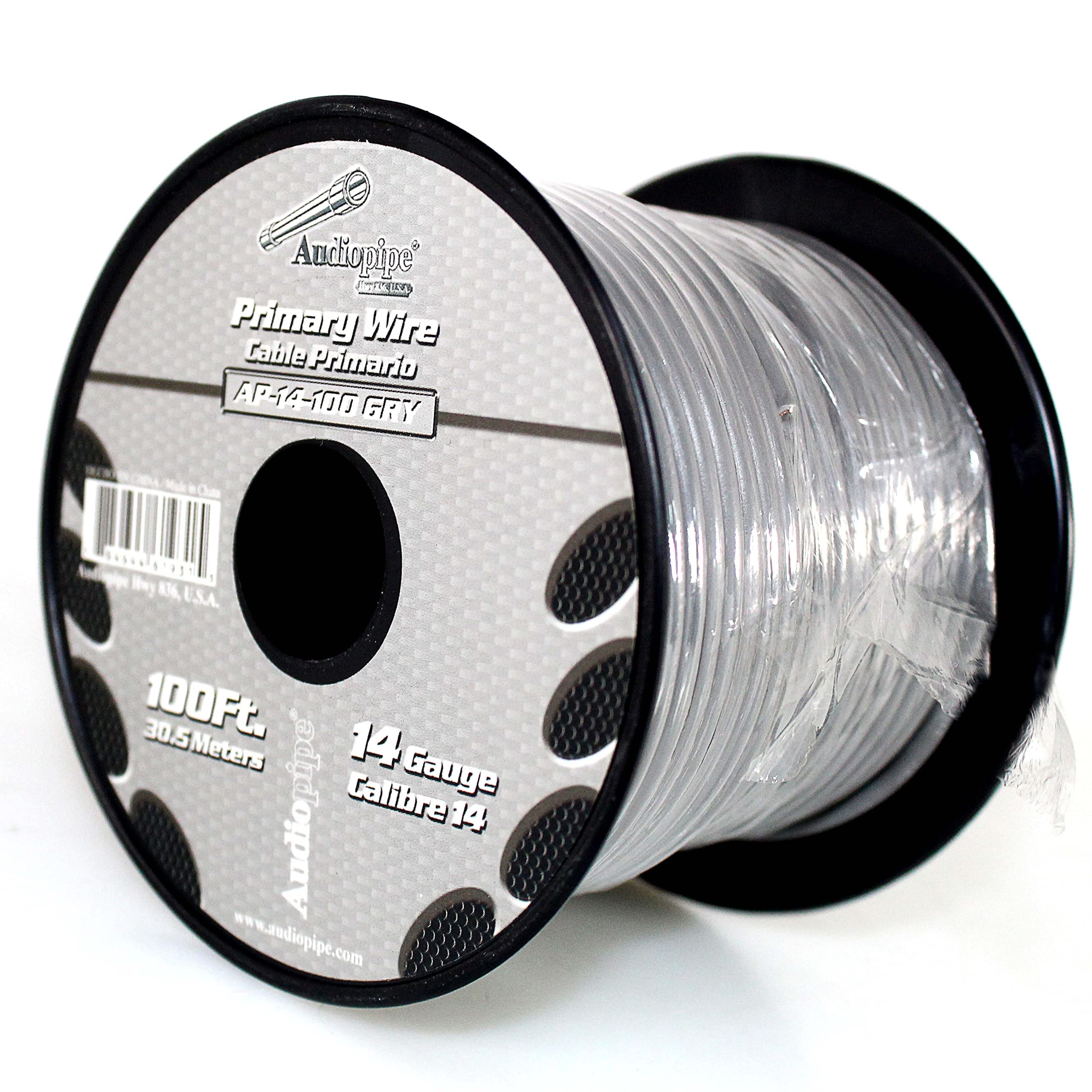 Audiopipe AP14100GY 100 ft. 14 Gauge Primary Wire, Gray - Walmart.com