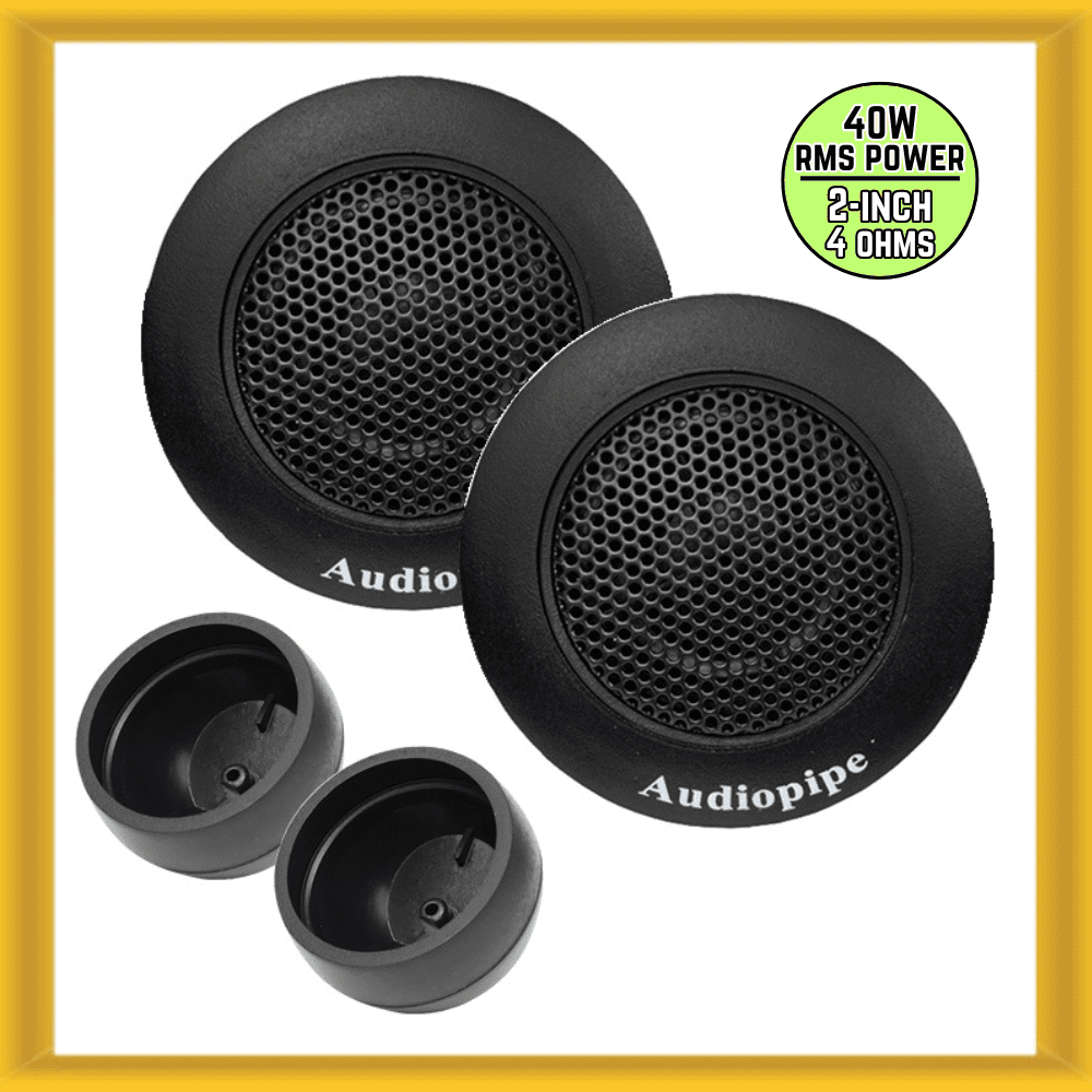 Audiopipe APHET-300 2" 40W RMS Super High Frequency Car Dome Tweeters ...