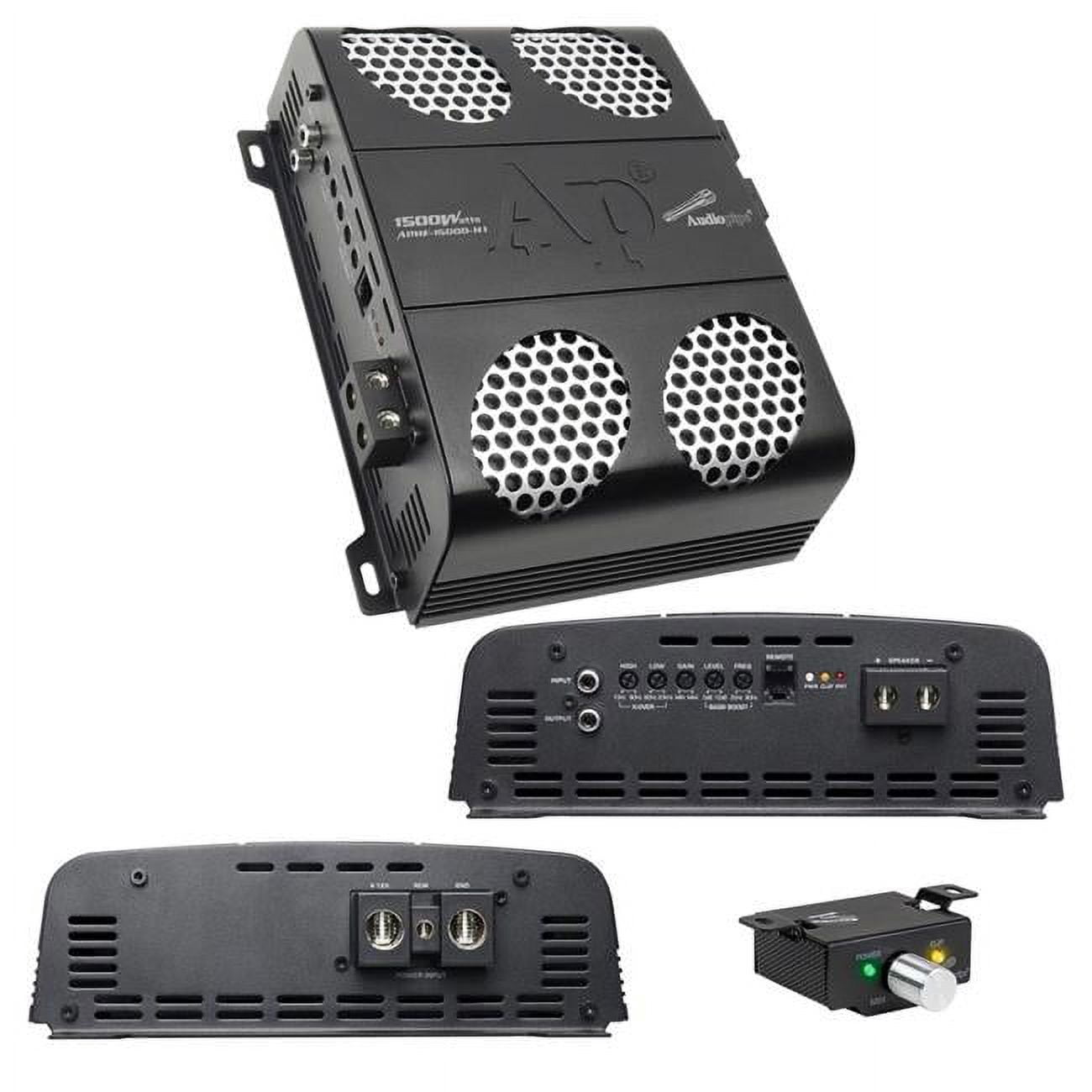Audiopipe APHF-1500D-H1 1500 Watt Full Range Class D 1-Ohm Monoblock ...