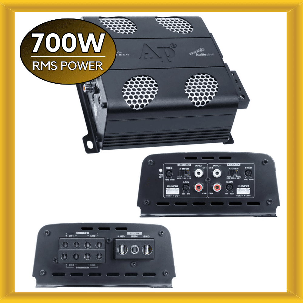 Audiopipe APMOX-165.4 4 Channel Compact Amplifier 700 Watts Power 2 OHM ...