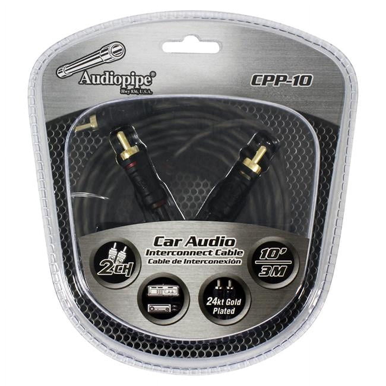 Audiopipe CPP10 10 ft. Audiopipe 24kt Gold Plated Interconnect Cable ...