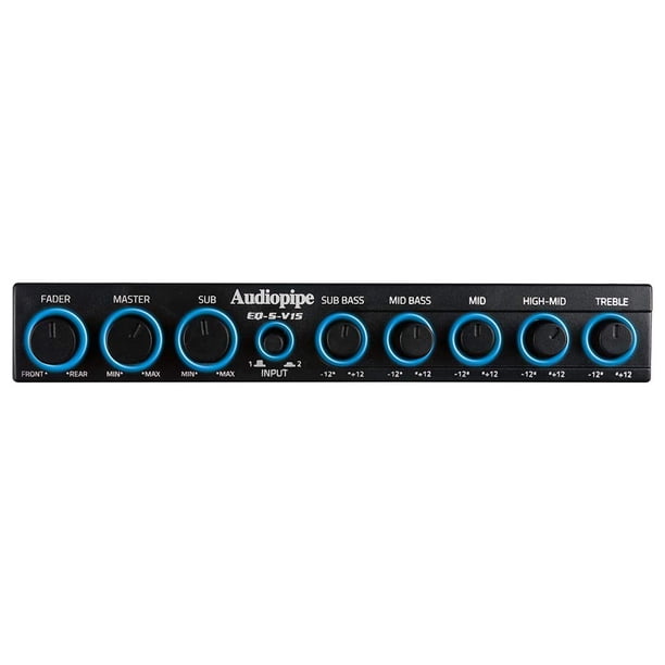 Audiopipe EQ-5-V15 5 Band Graphic Equalizer with Subwoofer Control ...