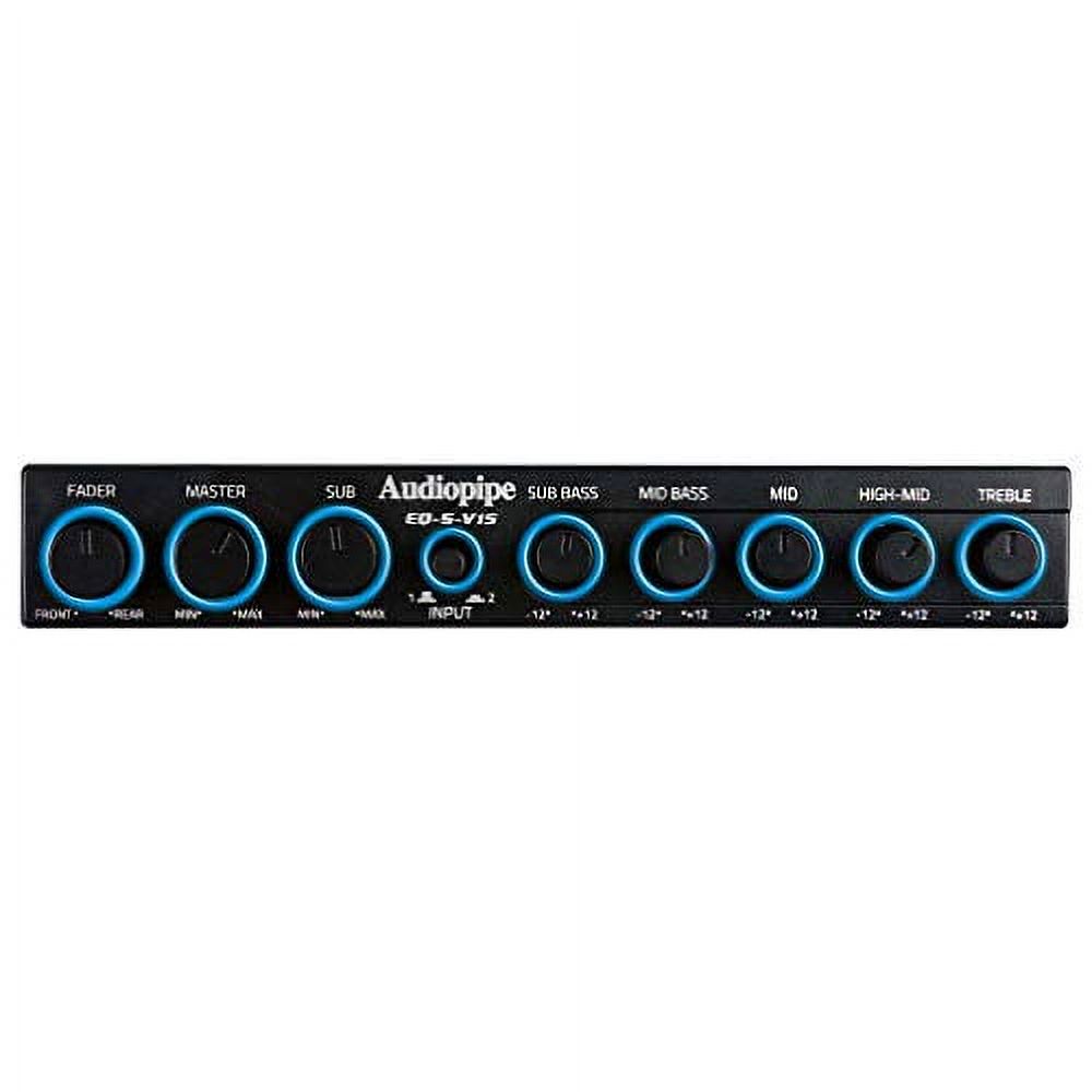 Audiopipe EQ-5-V15 5 Band Graphic Equalizer with Subwoofer Control - Walmart.com