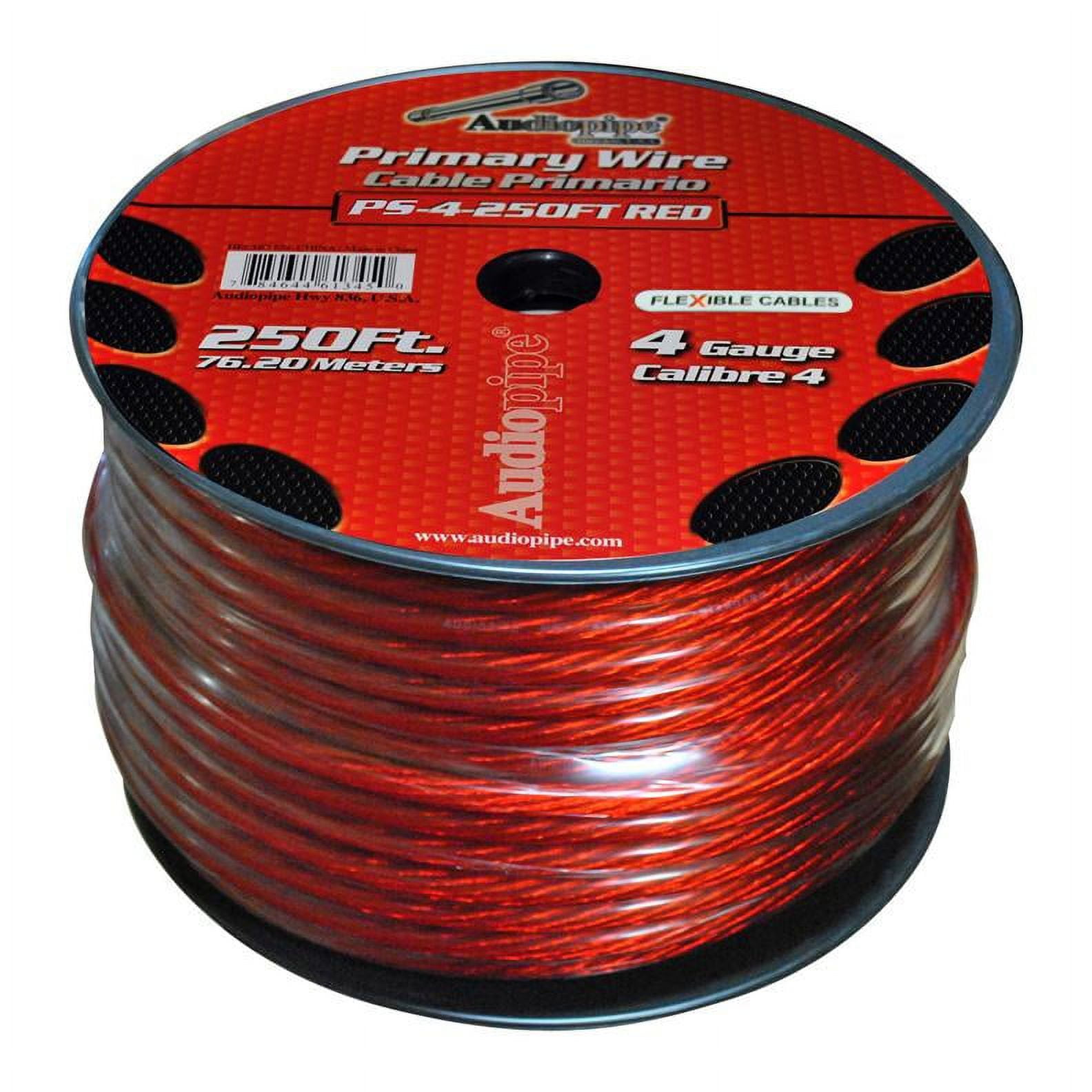 Audiopipe Flexible Power Cable Red 250 ft. - Walmart Business Supplies