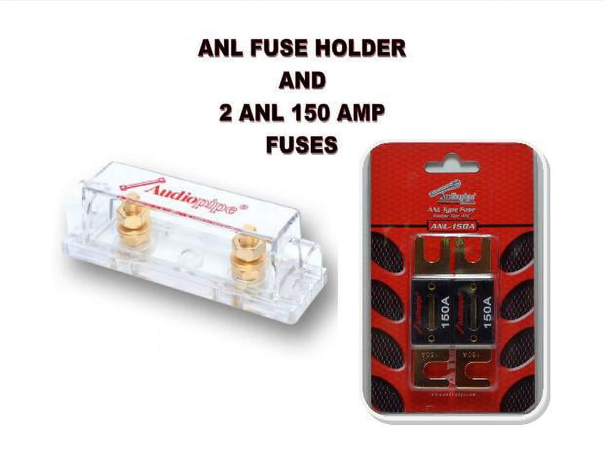 Audiopipe Heavy Duty Anl Fuse Holder Block CQ-1100 and 2 ANL150 Amp ...