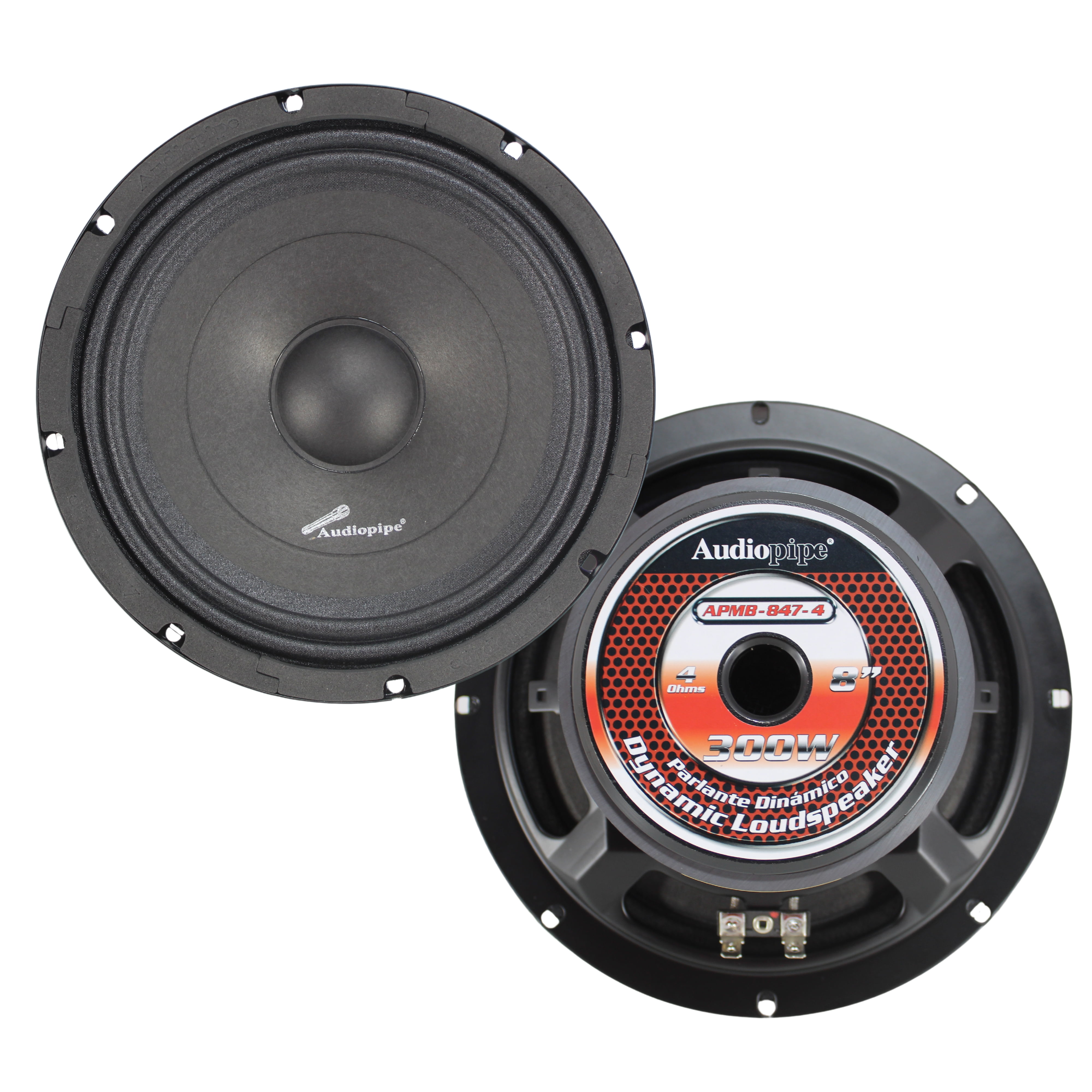 Audiopipe APMB8474 8 in. Mid-Range Louderspeaker with 300W Max & 150W ...