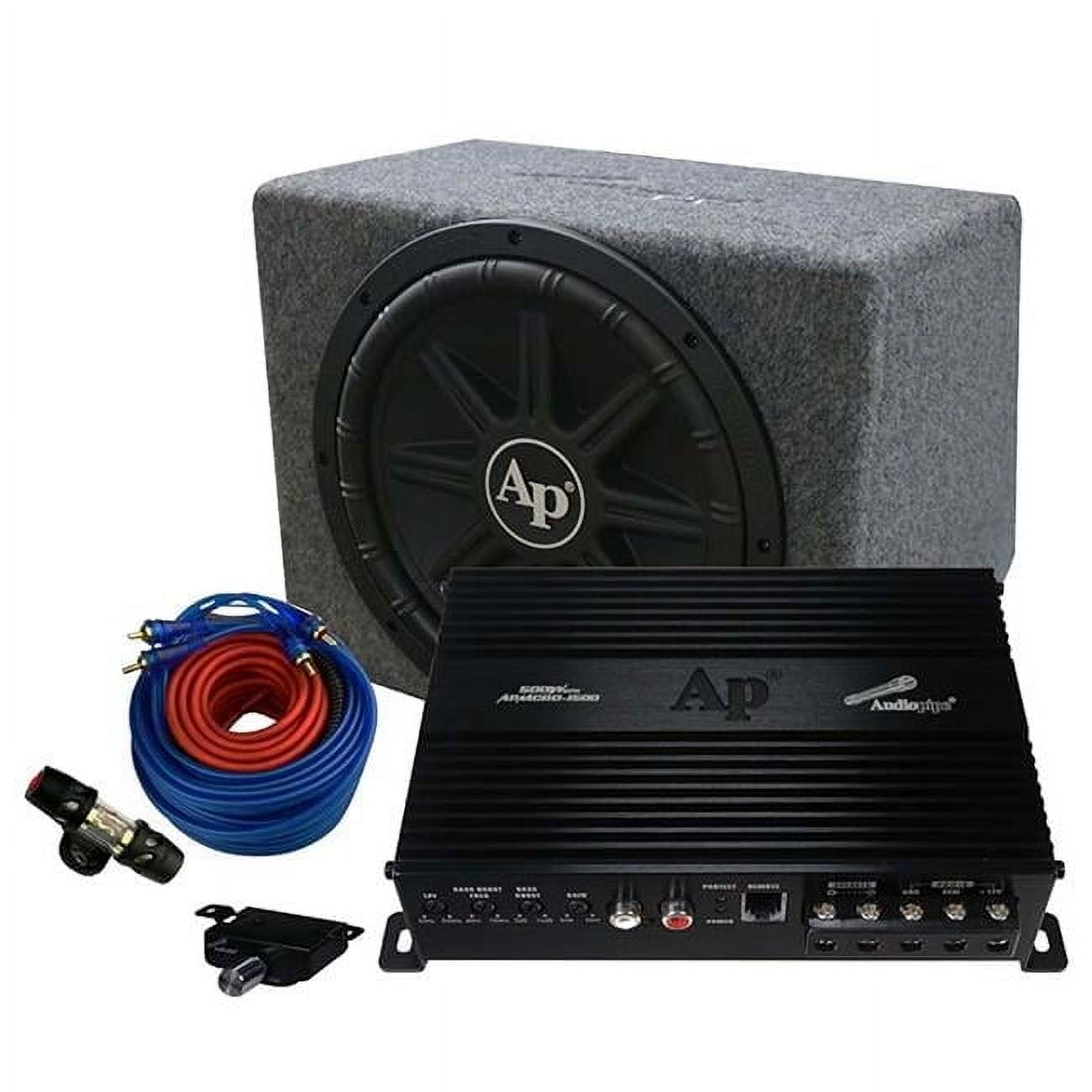 Audiopipemap 12 in. 1000W Single Bass Loaded 12 in. Subwoofer Enclosure ...