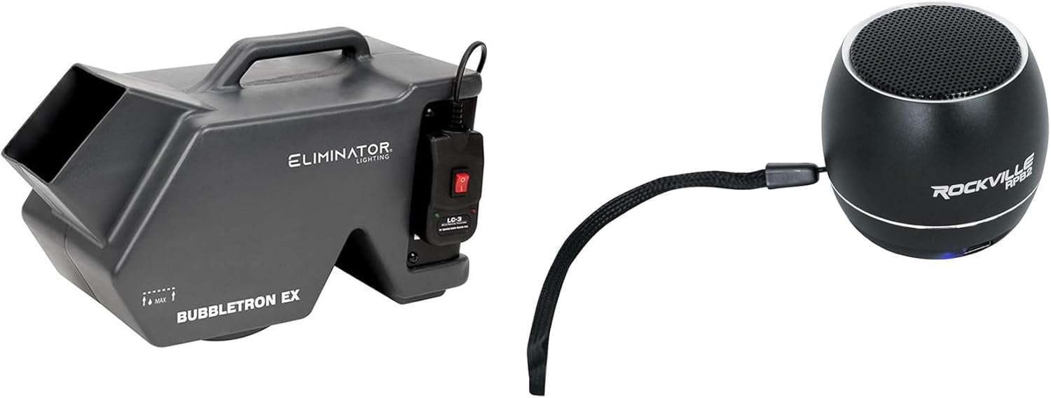 Audiosavings Bundle: (1) Eliminator American DJ BUBBLETRON EX Portable ...