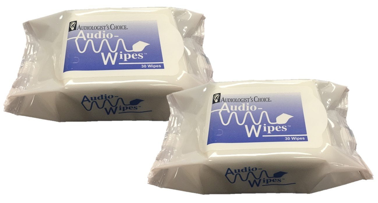 Audiowipes Towelettes Portable Pouch - by Audiologist's Choice (2 Pack ...