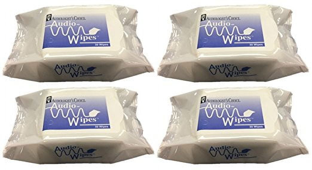 Audiologist's Choice Audiowipes Towelettes - 4 Pack, 30 Wipes per Pouch ...