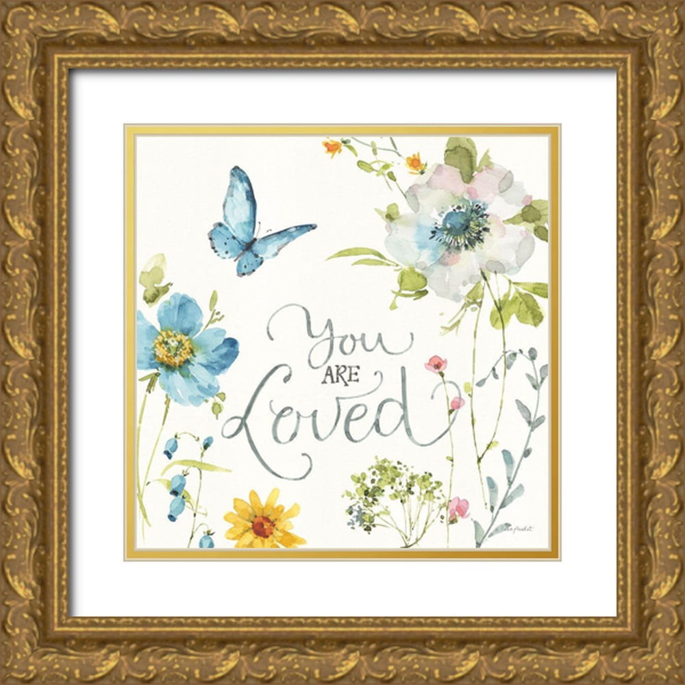 Audit, Lisa 12x12 Gold Ornate Wood Framed with Double Matting Museum ...