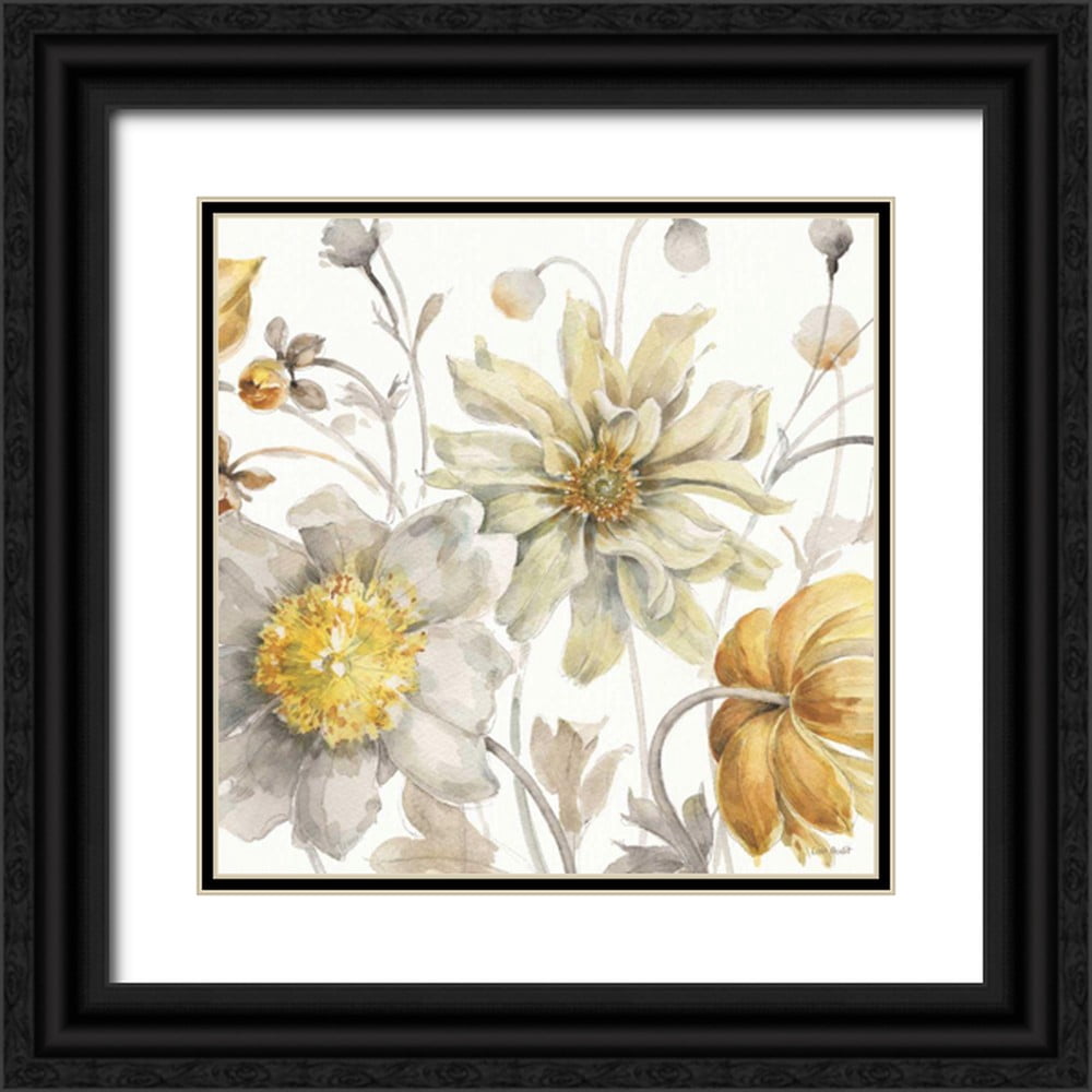 Audit, Lisa 15x15 Black Ornate Wood Framed with Double Matting Museum ...