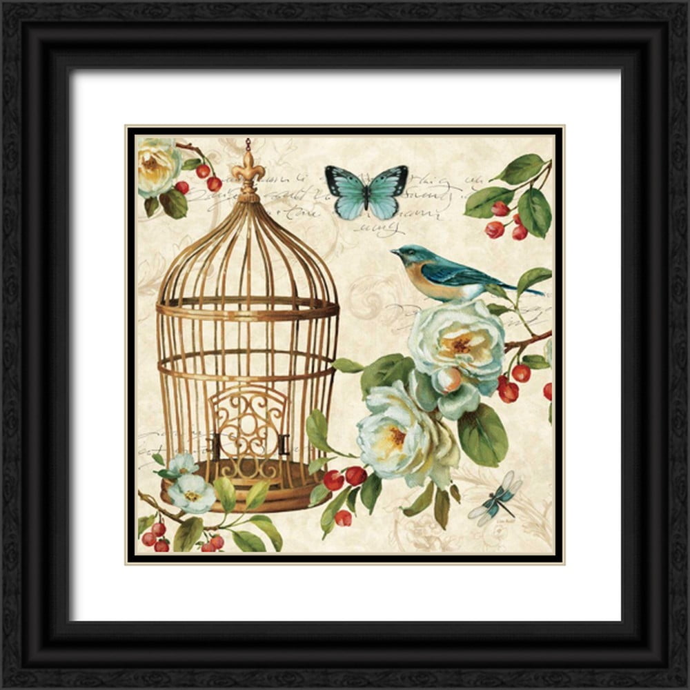 Audit, Lisa 15x15 Black Ornate Wood Framed with Double Matting Museum ...