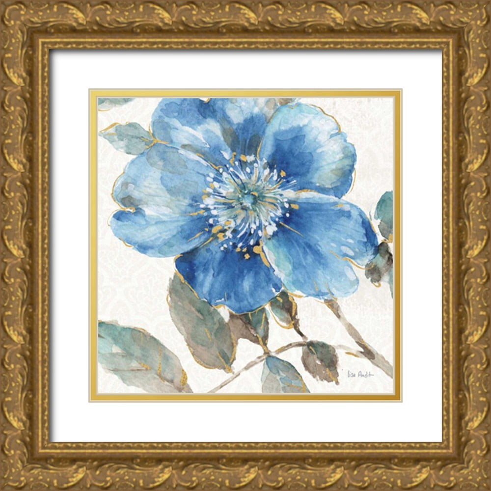 Audit, Lisa 15x15 Gold Ornate Wood Framed with Double Matting Museum ...