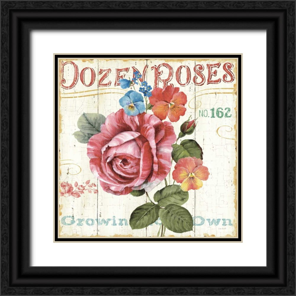 Audit, Lisa 20x20 Black Ornate Wood Framed with Double Matting Museum ...