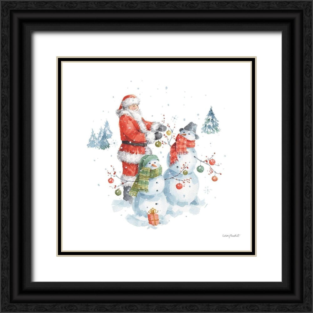 Audit, Lisa 20x20 Black Ornate Wood Framed with Double Matting Museum ...