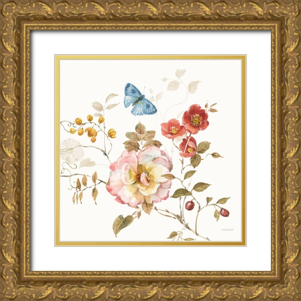 Audit, Lisa 20x20 Gold Ornate Wood Framed with Double Matting Museum ...