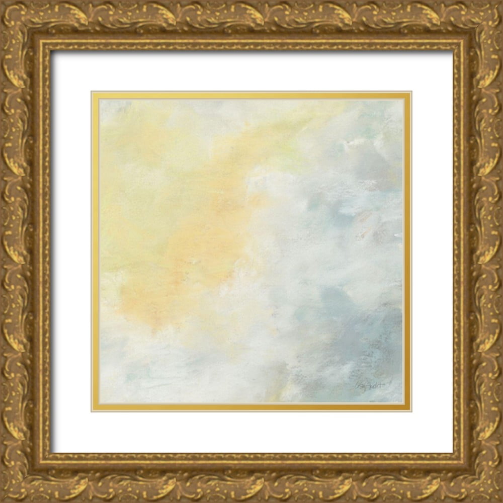 Audit, Lisa 20x20 Gold Ornate Wood Framed with Double Matting Museum ...