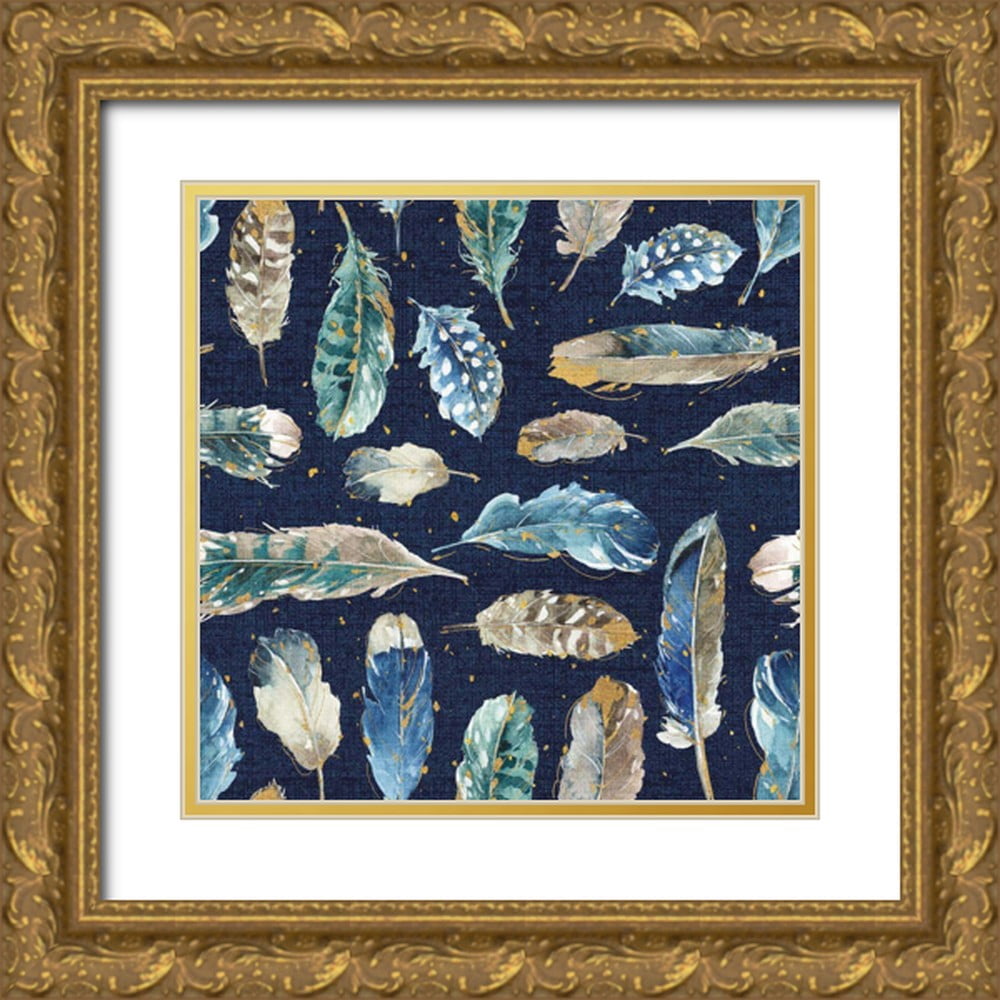 Audit, Lisa 20x20 Gold Ornate Wood Framed with Double Matting Museum ...