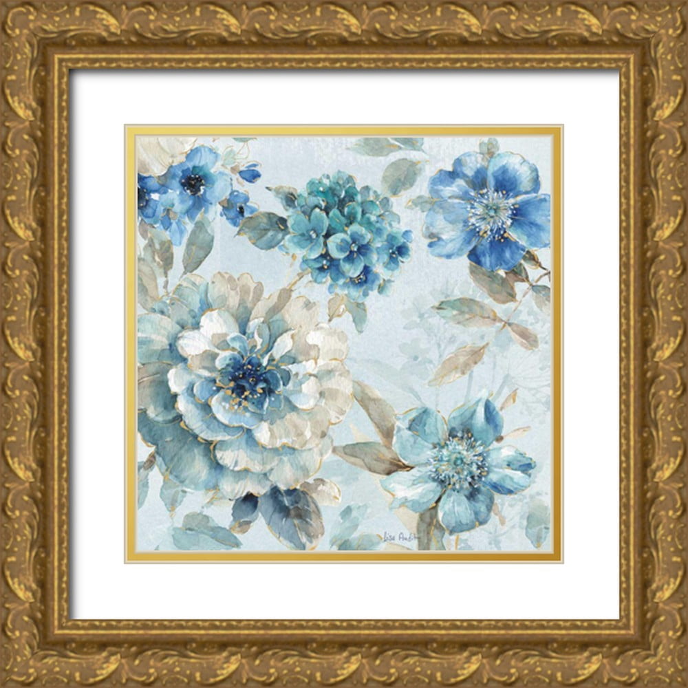 Audit, Lisa 20x20 Gold Ornate Wood Framed with Double Matting Museum ...